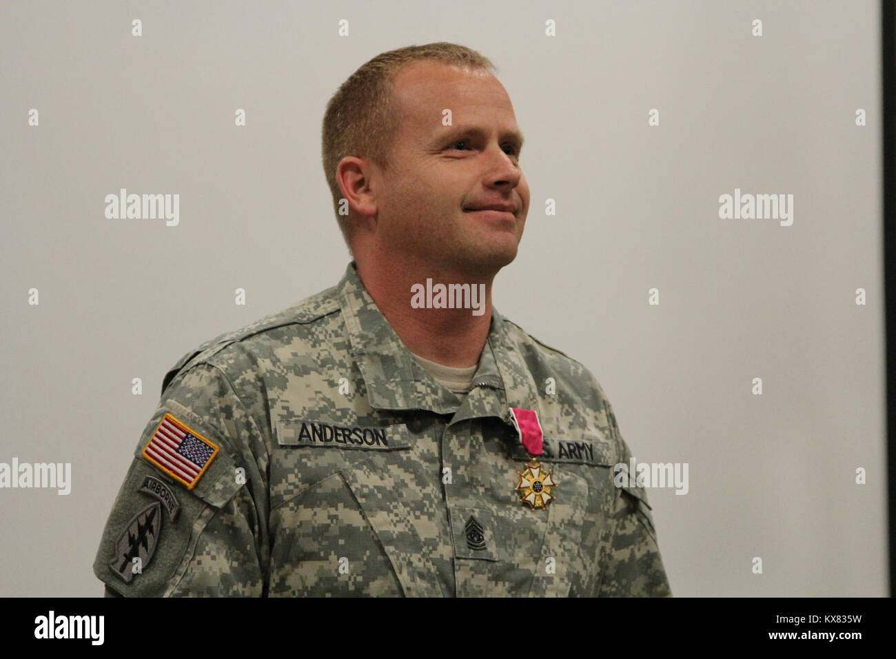 Command Sgt. Maj. Eric Anderson, of the Utah National Guard, was ...