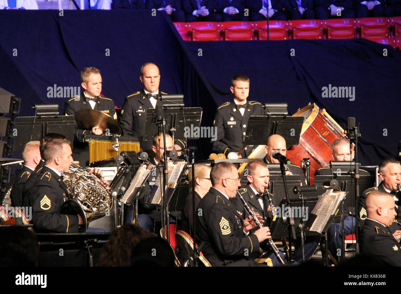 U.S. Army National Guard band with choir perform at music concert in ...