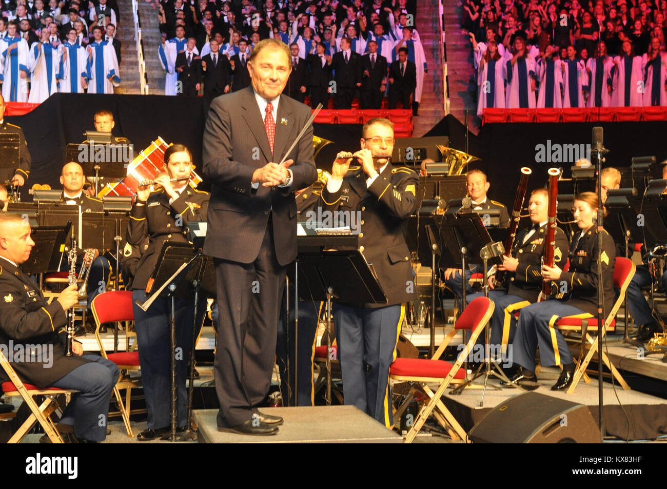 U.S. Army National Guard band entertain at music concert Stock Photo ...