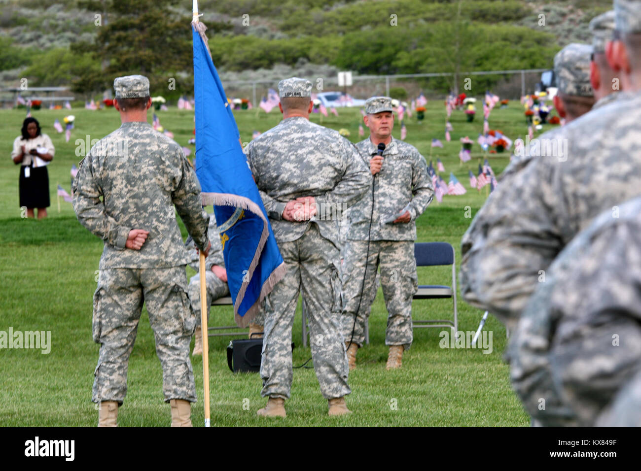 Brigadier General Michael Liechty addresses the 141st Military ...