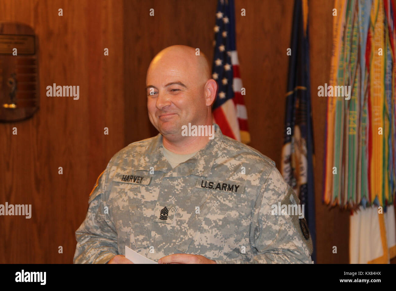 Damon Harvey was promoted to the grade of Sergeant Major at a ceremony ...