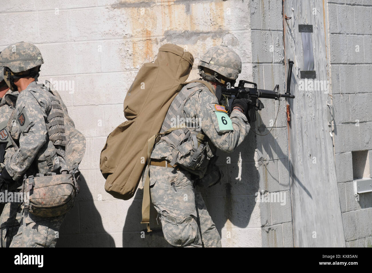 US Army National Guard carrying out various tasks including military ...