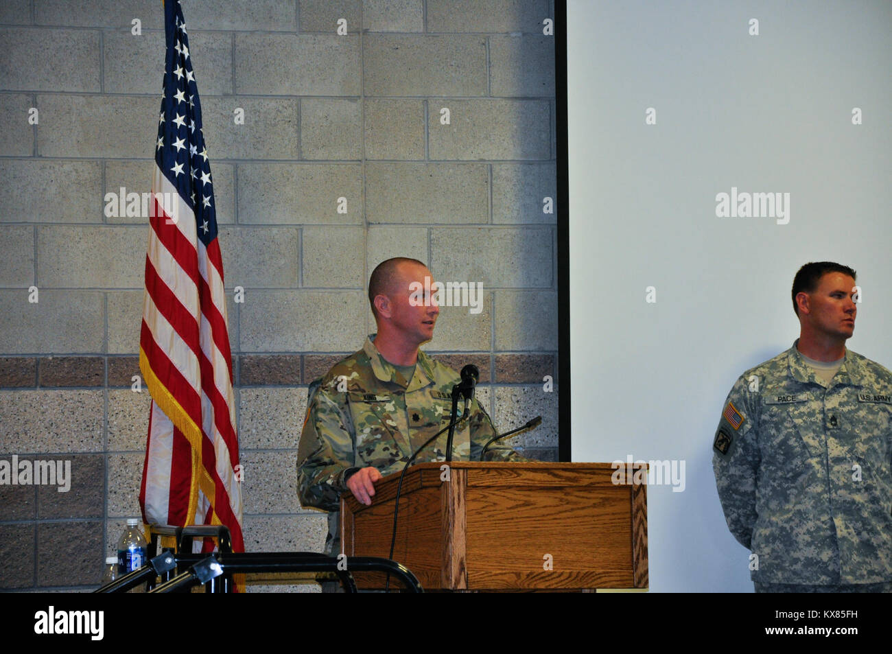 US military National Guard awards and promotion presentation ceremony ...