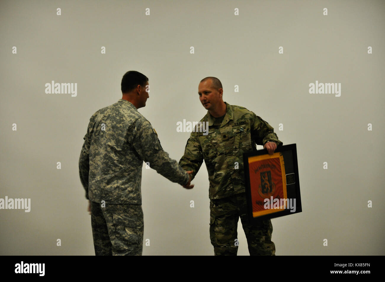 US military National Guard awards and promotion presentation ceremony ...