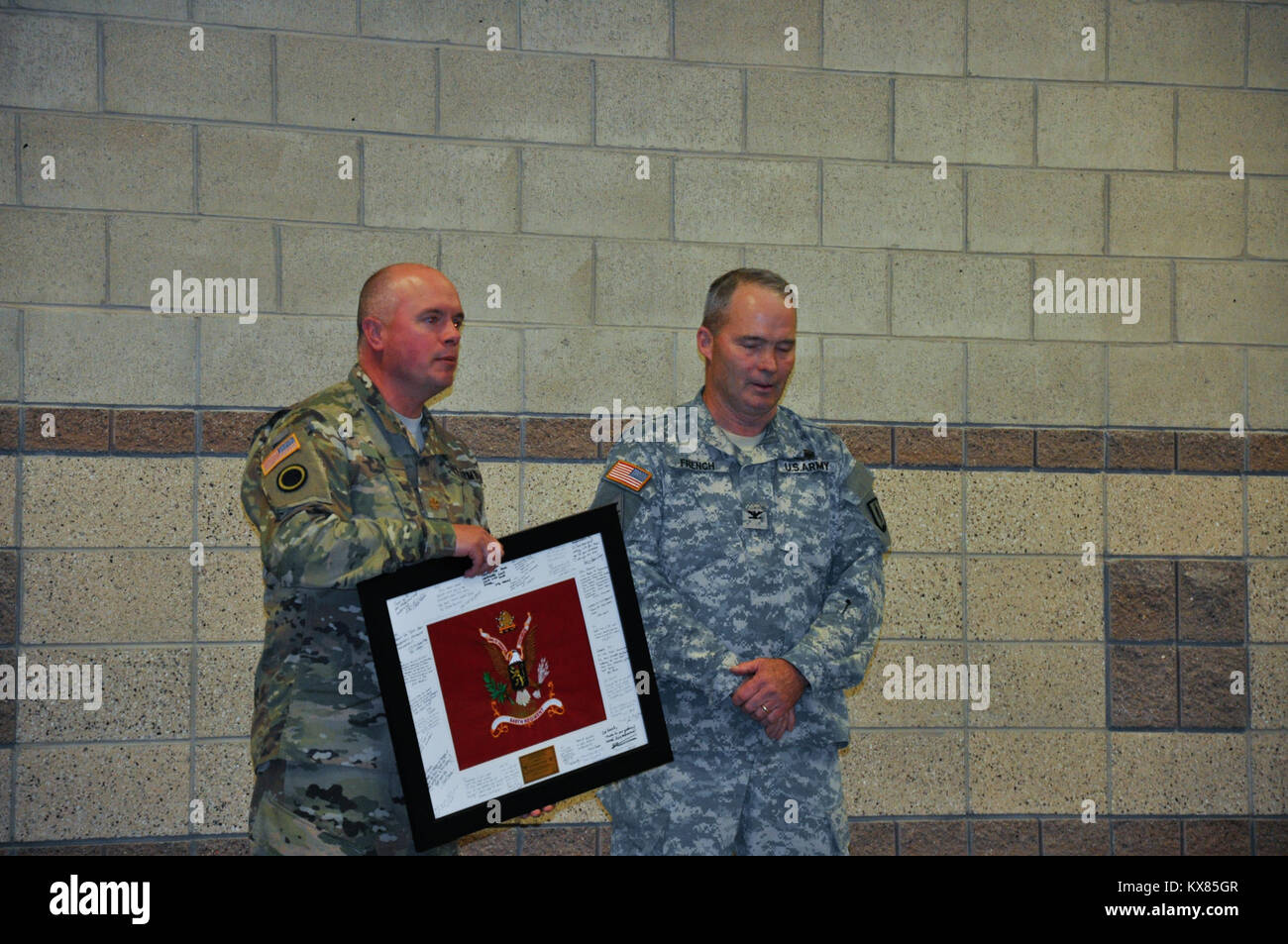 US military National Guard awards and promotion presentation ceremony ...
