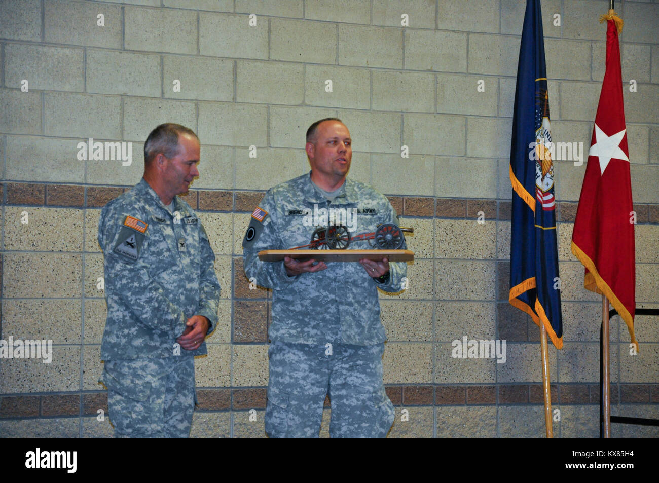 US military National Guard awards and promotion presentation ceremony ...