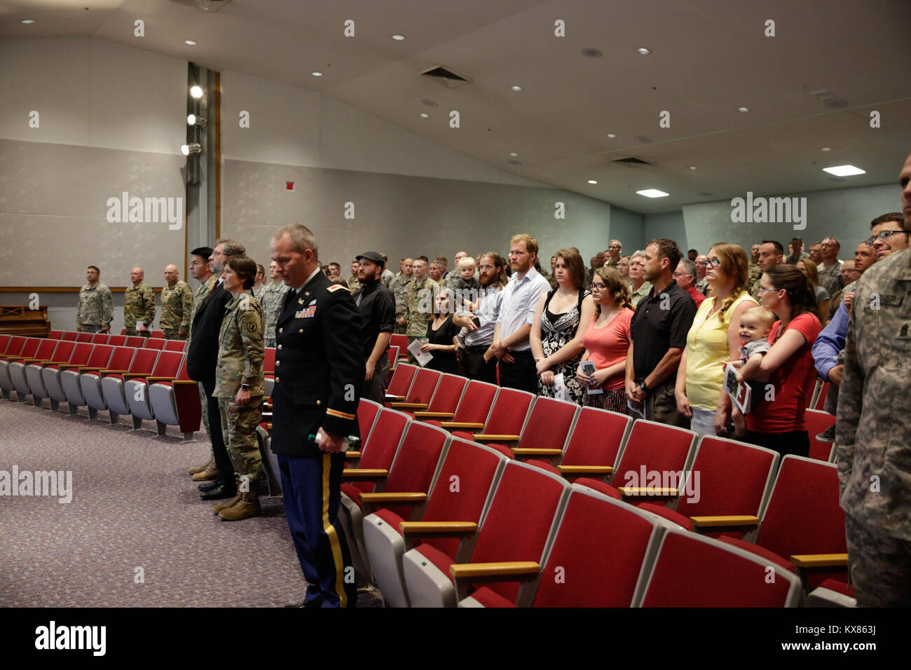 US military National Guard awards and promotion presentation ceremony ...