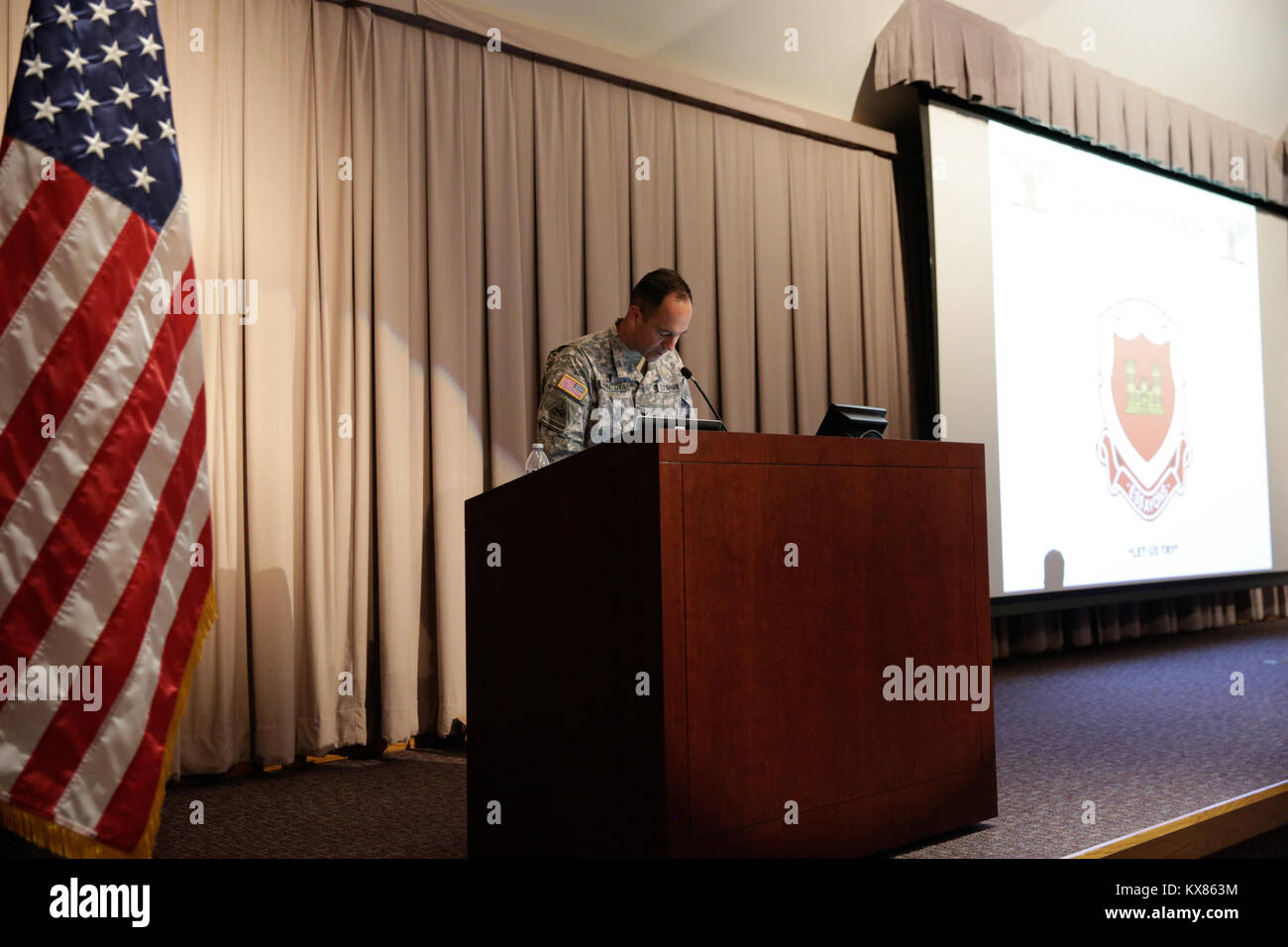 US military National Guard awards and promotion presentation ceremony ...