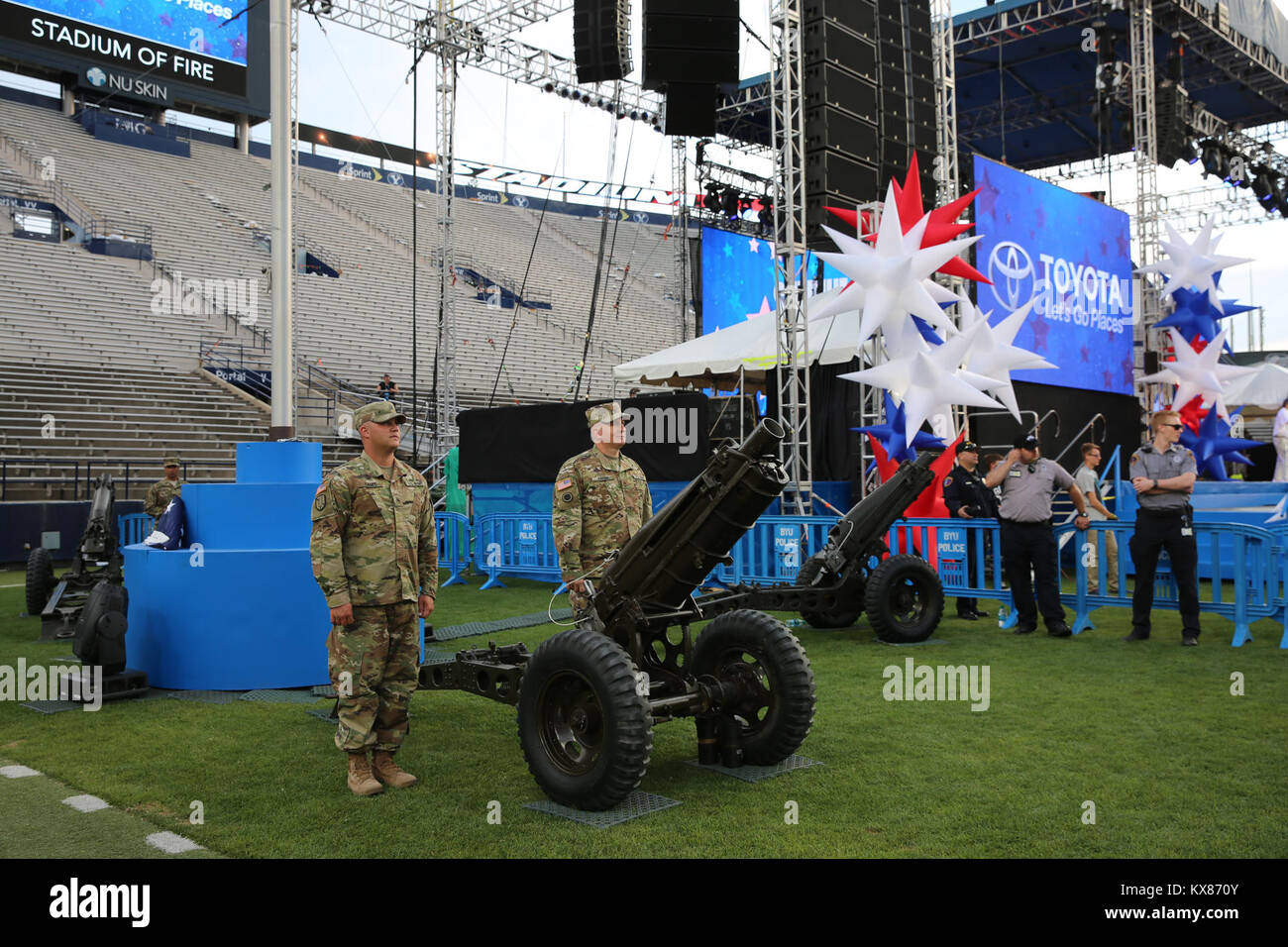 US Army National Guard perform ceremonial duties at celebration event ...