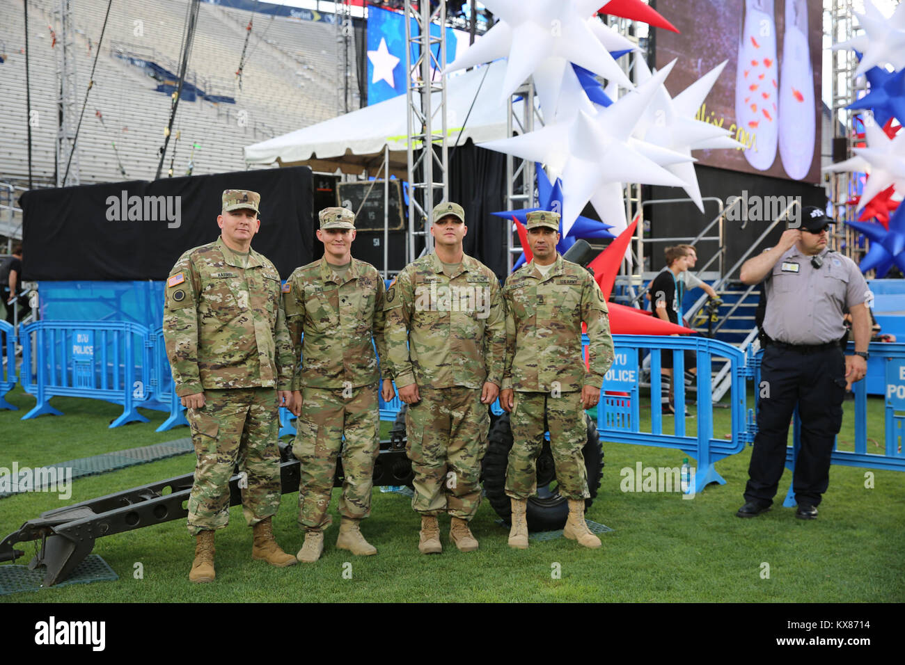 US Army National Guard perform ceremonial duties at celebration event ...