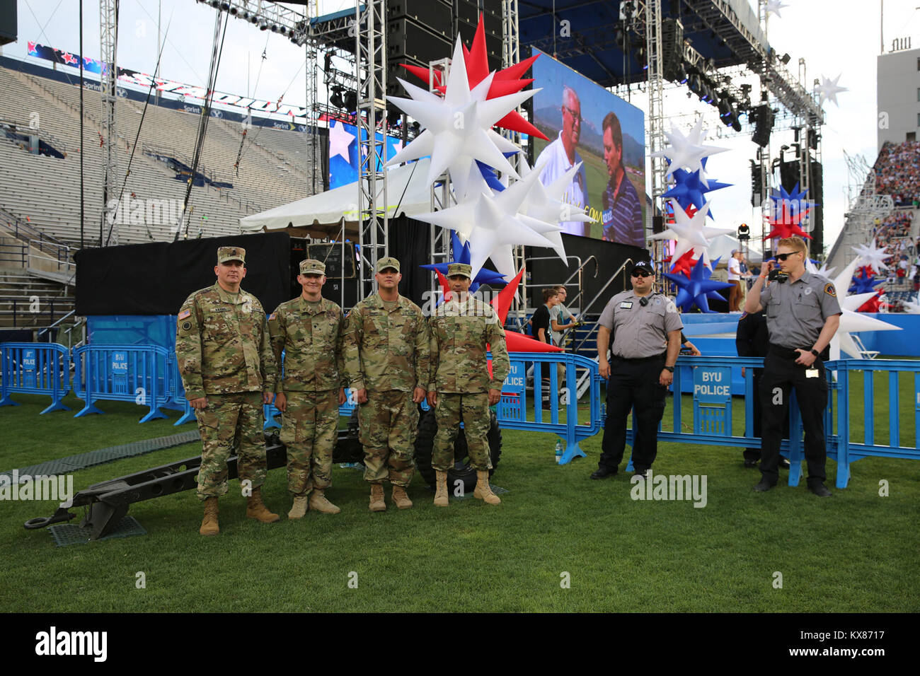 US Army National Guard perform ceremonial duties at celebration event ...