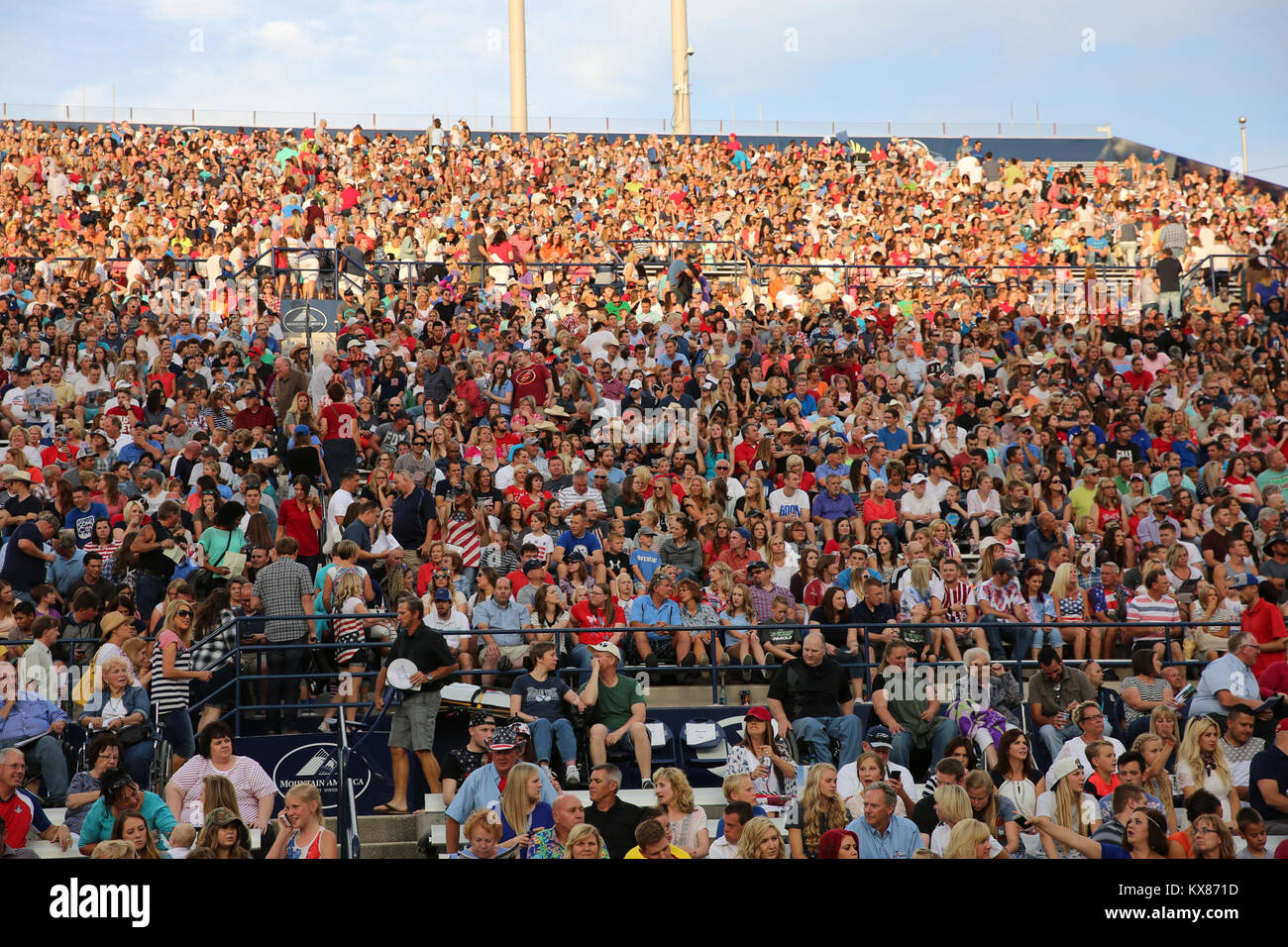 Celebration event at the Brigham Young University Stadium of Fire Stock ...