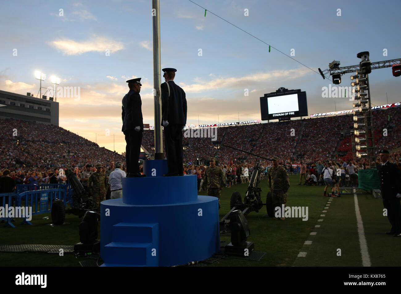 US Army National Guard perform ceremonial duties at celebration event ...