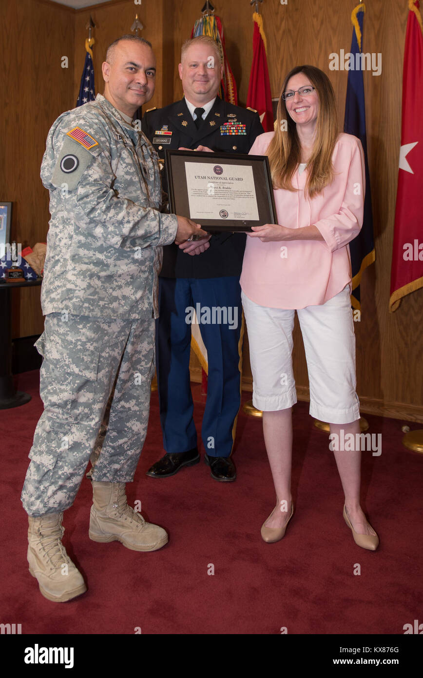US military National Guard awards and promotion presentation ceremony ...