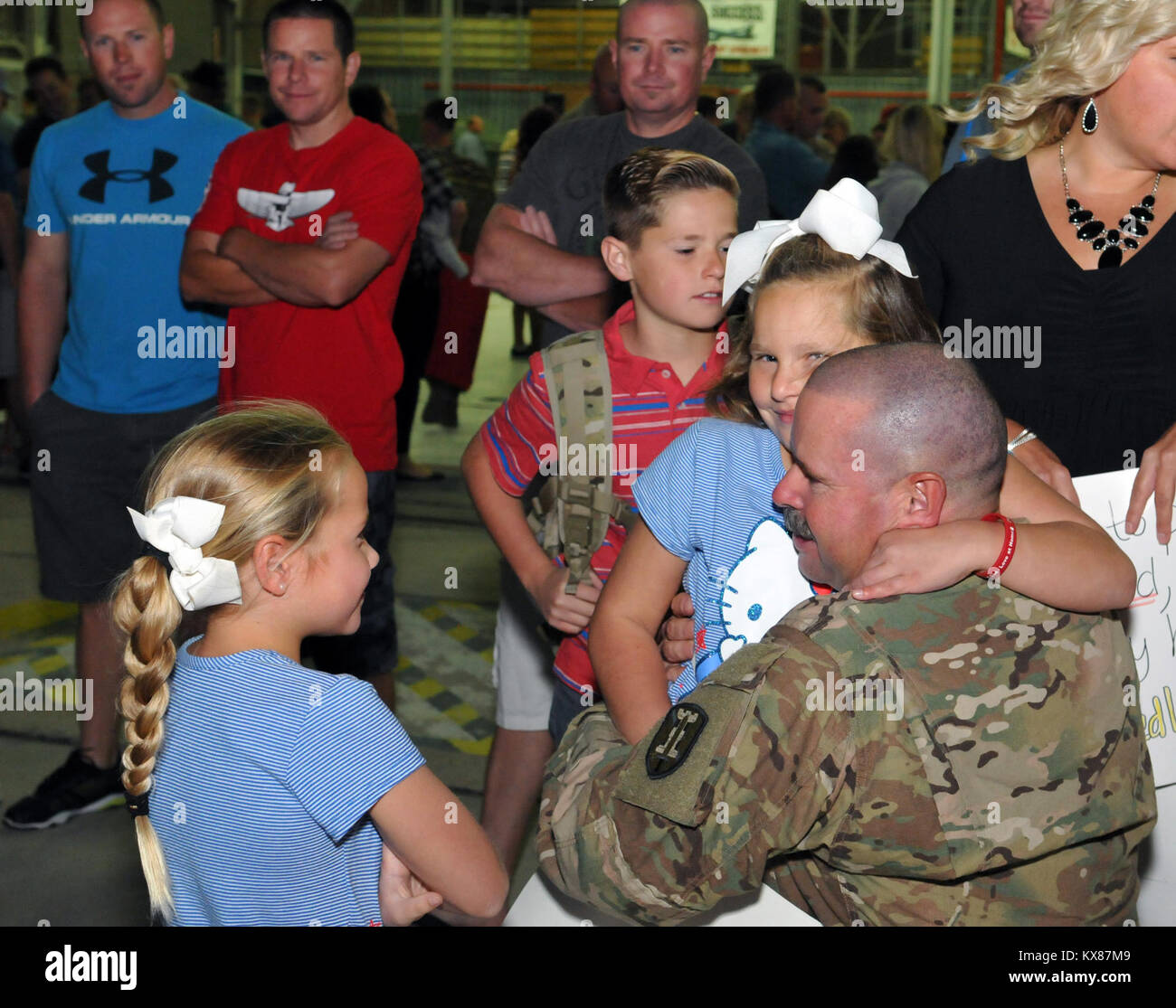 US Army National Guard welcome home from exited family and friends ...