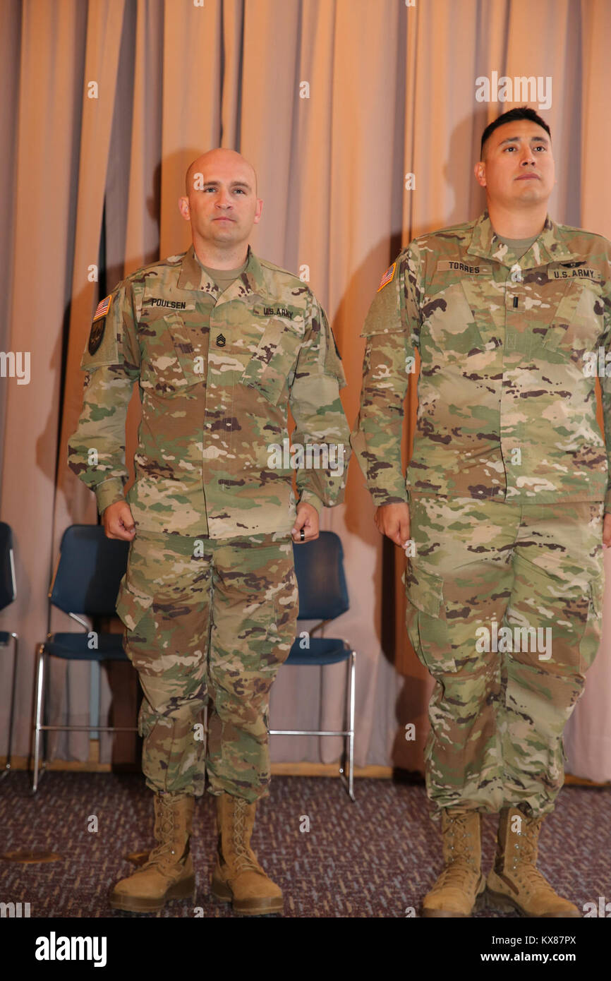 US Army National Guard awards and promotion presentation ceremony Stock ...