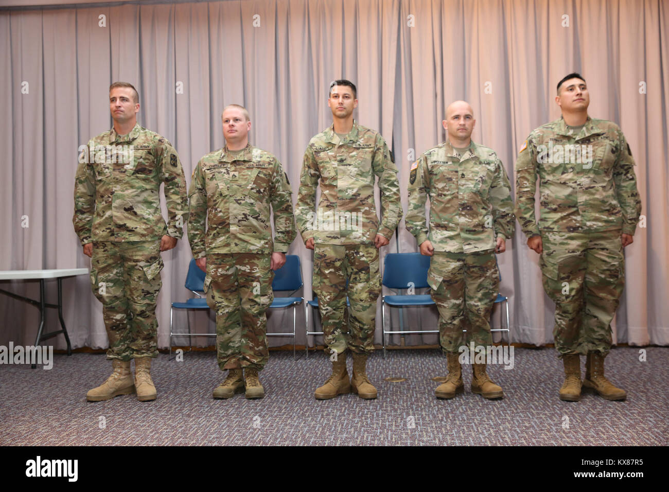 US Army National Guard awards and promotion presentation ceremony Stock ...