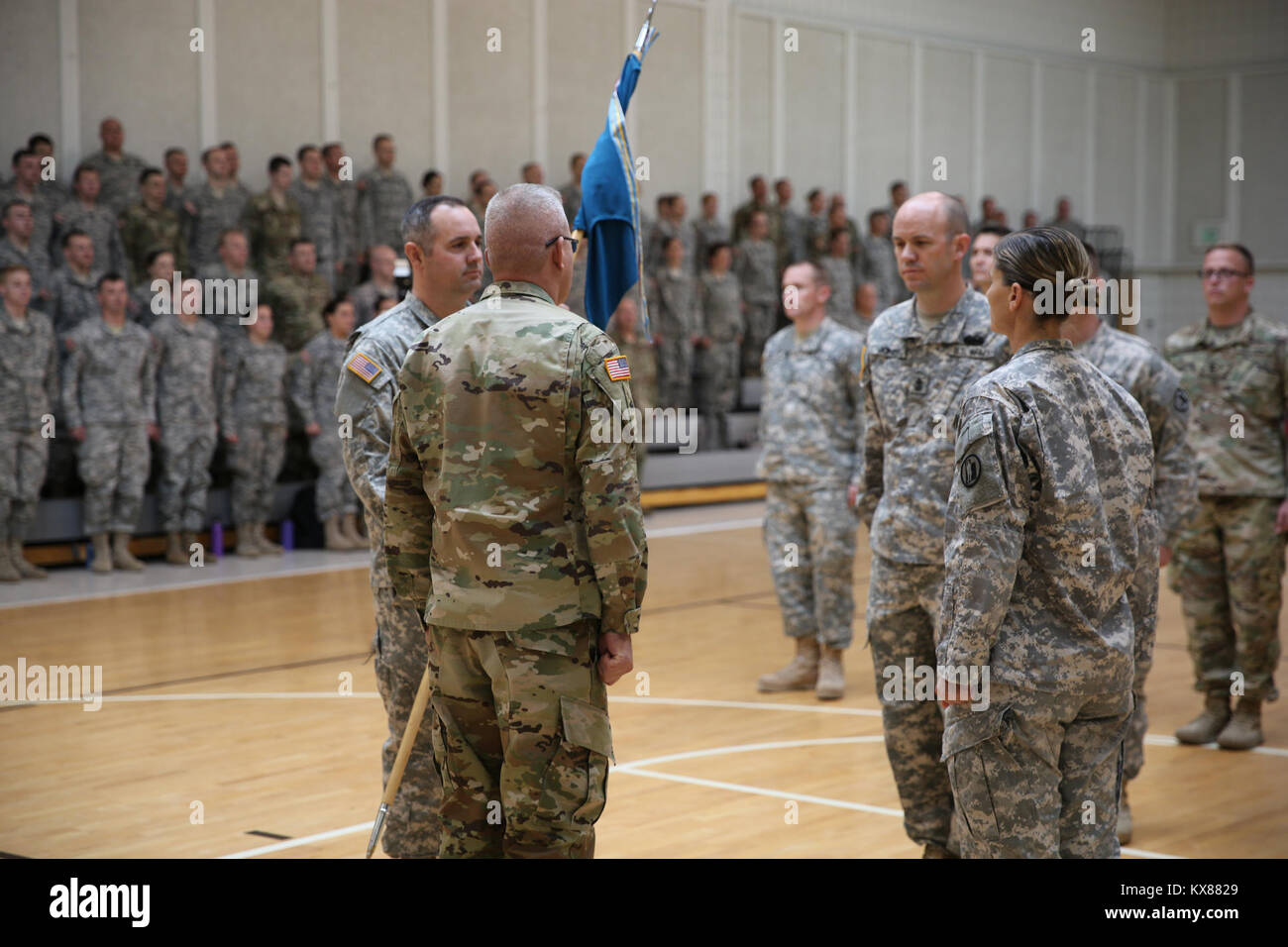 US Army National Guard awards and promotion presentation ceremony Stock ...