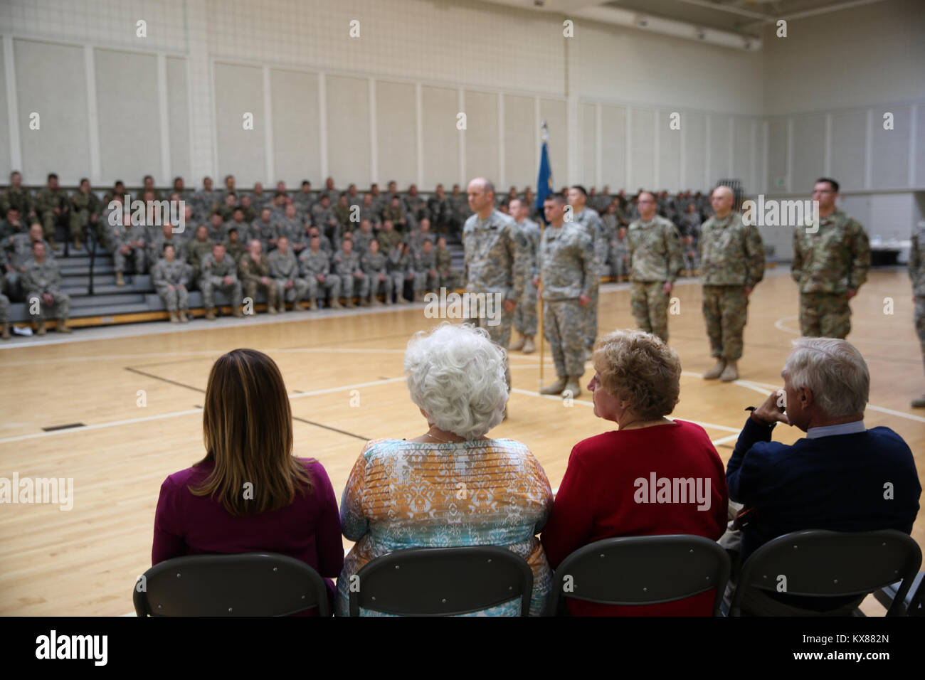 US Army National Guard awards and promotion presentation ceremony Stock ...