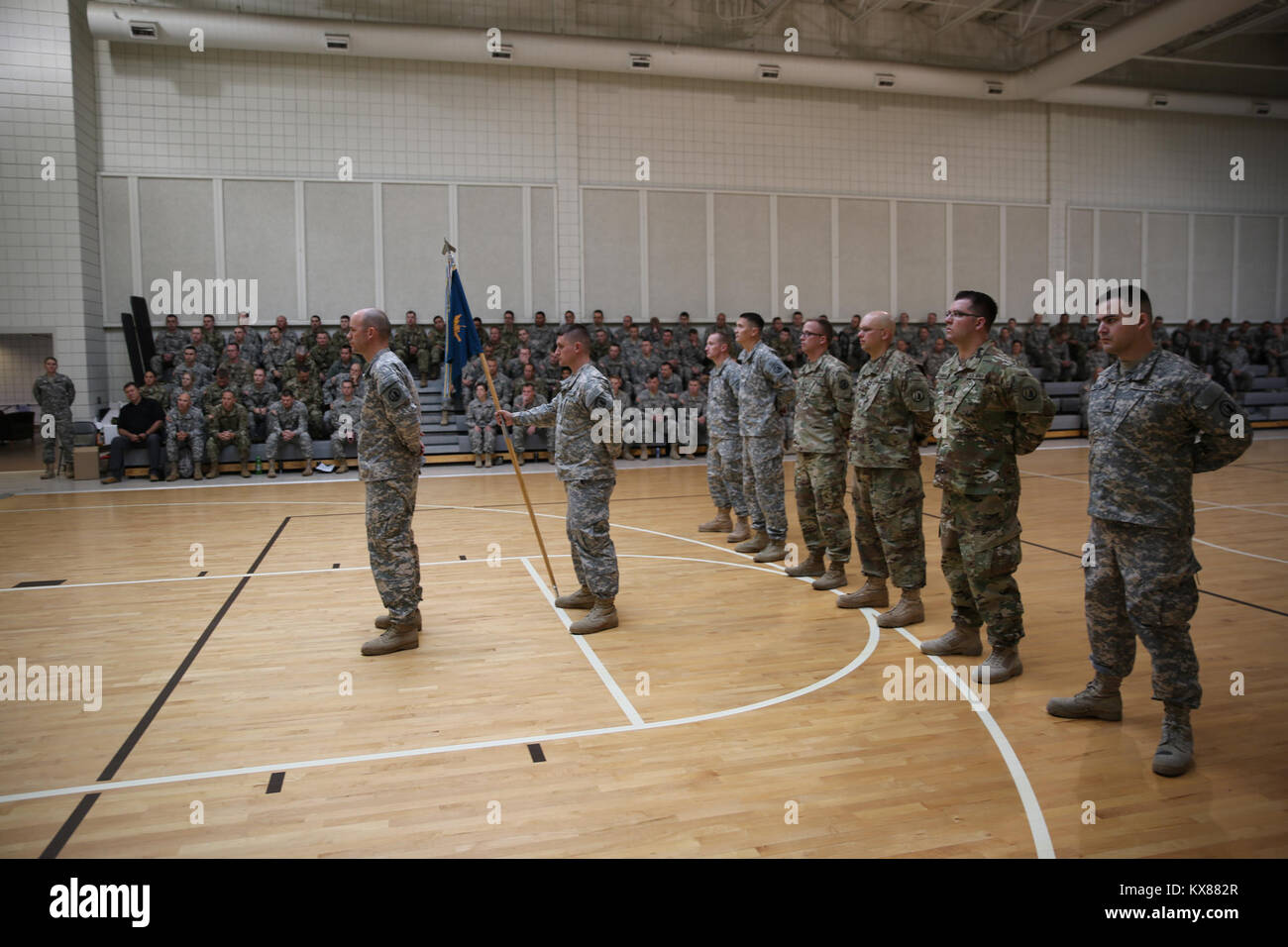 US Army National Guard awards and promotion presentation ceremony Stock ...