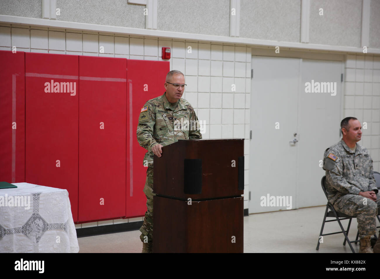 US Army National Guard awards and promotion presentation ceremony Stock ...