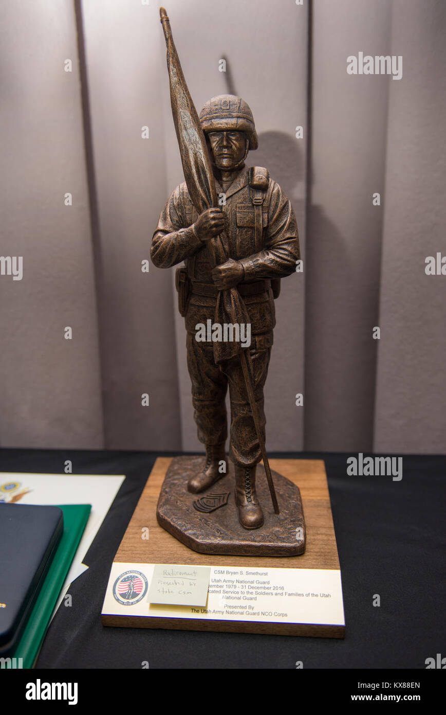 US military National Guard awards and promotion presentation ceremony ...