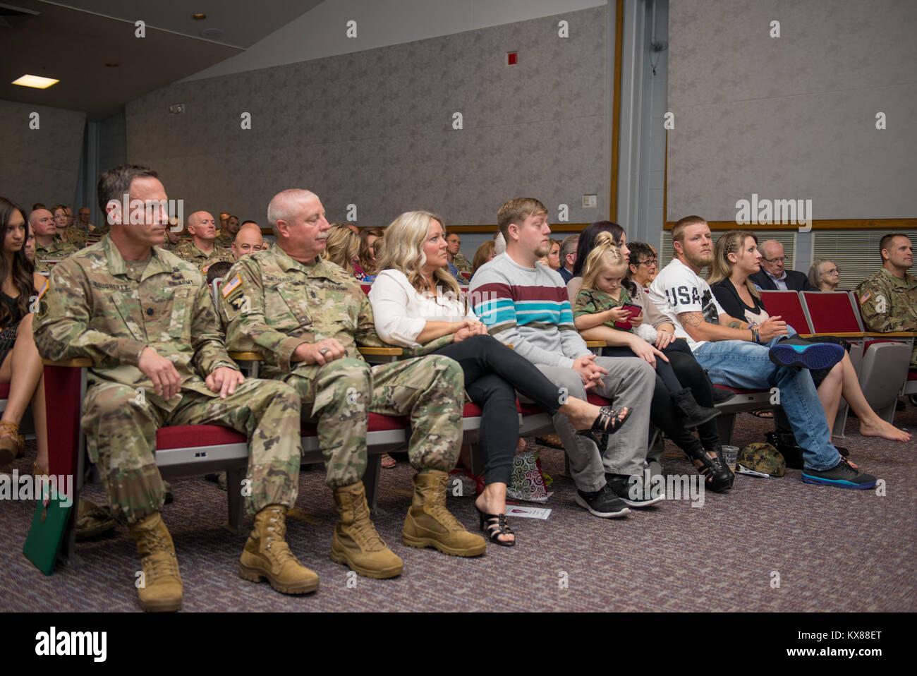 US military National Guard awards and promotion presentation ceremony ...