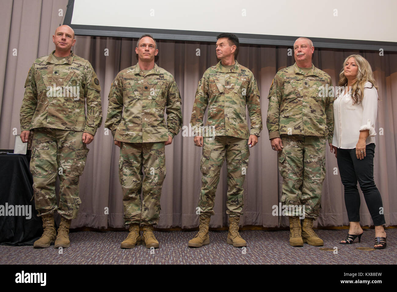 US military National Guard awards and promotion presentation ceremony ...