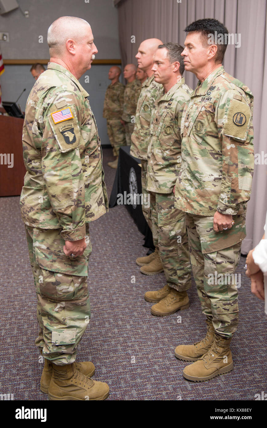 US military National Guard awards and promotion presentation ceremony ...
