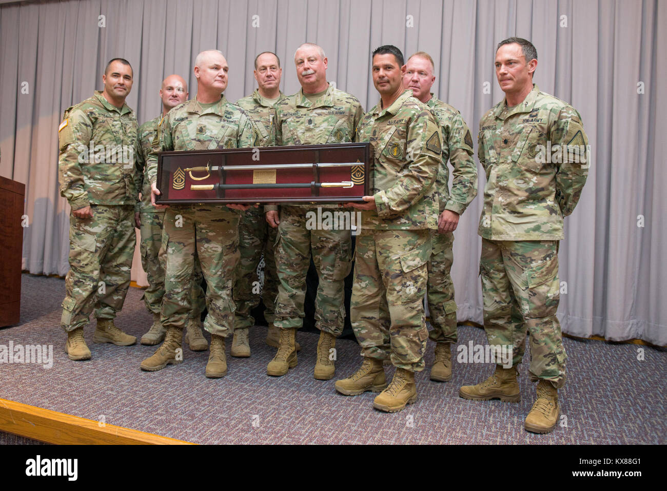 US military National Guard awards and promotion presentation ceremony ...
