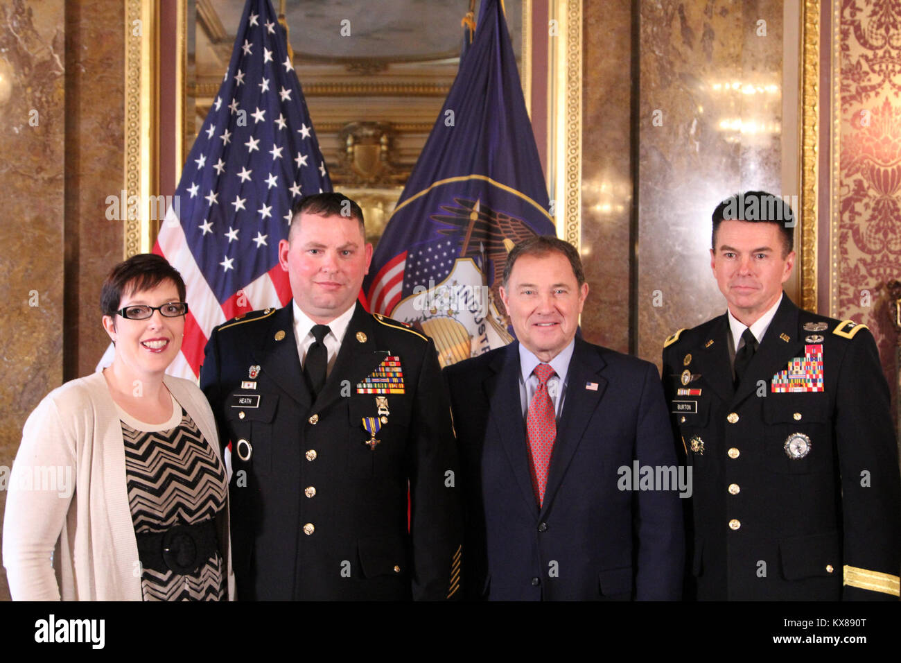 Gov. Herbert presented the Utah Cross to Sgt. 1st Class Brett Heath on ...