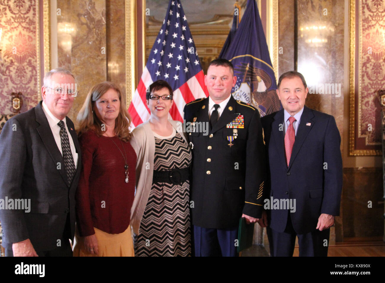 Gov. Herbert presented the Utah Cross to Sgt. 1st Class Brett Heath on ...