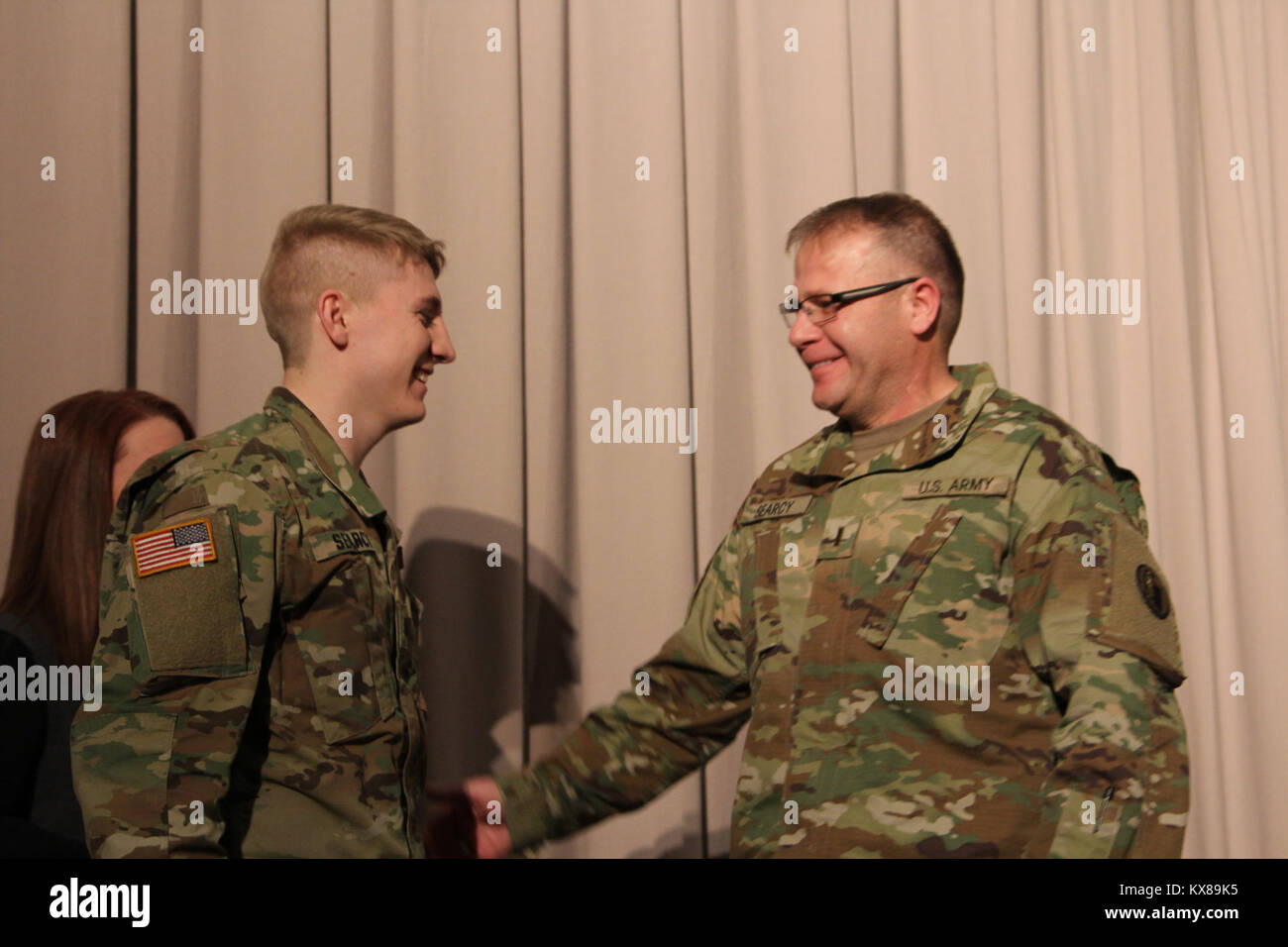US Army National Guard awards and promotion presentation ceremony Stock ...