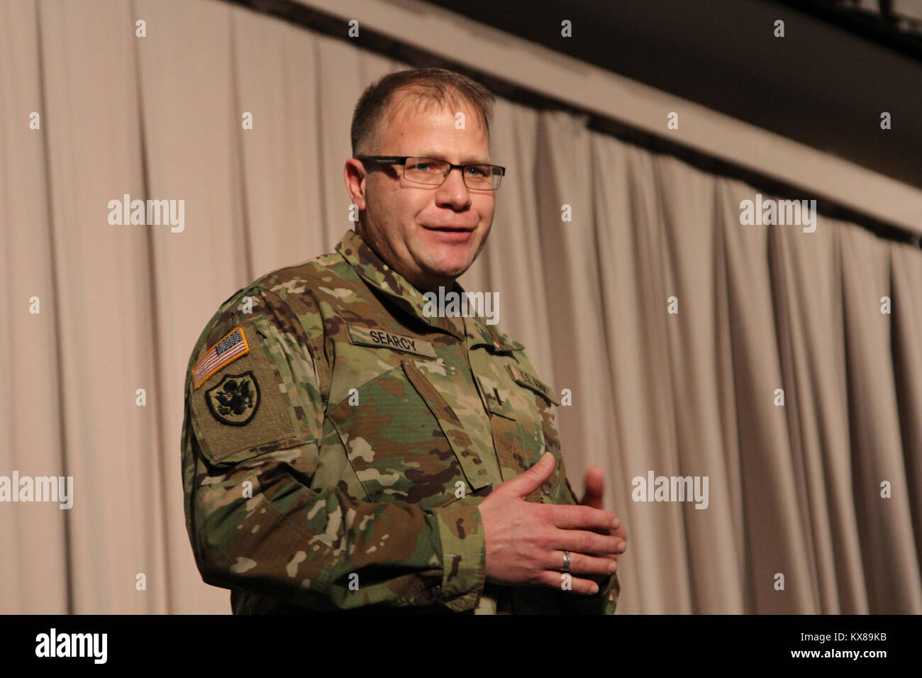 US Army National Guard awards and promotion presentation ceremony Stock ...