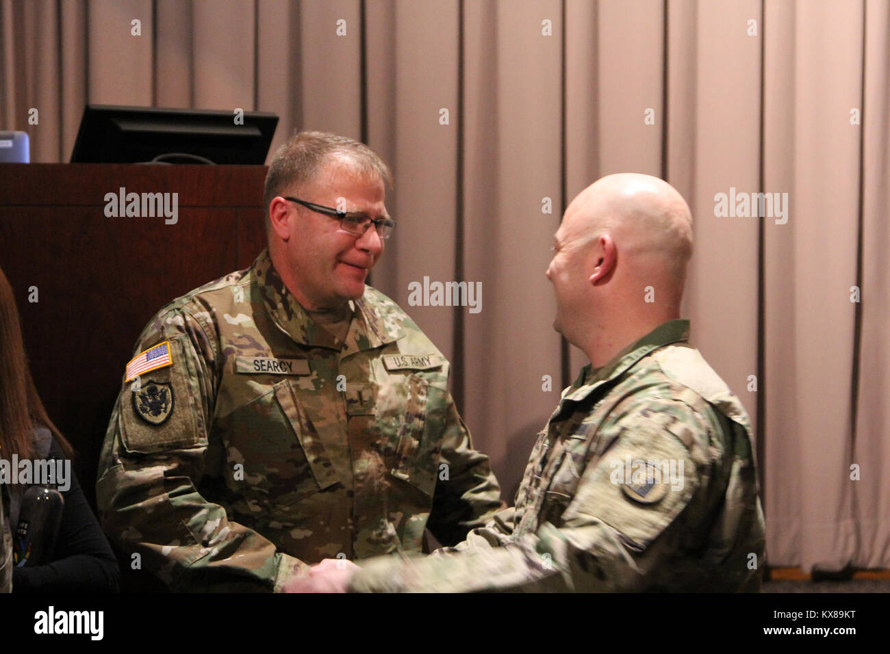 US Army National Guard awards and promotion presentation ceremony Stock ...