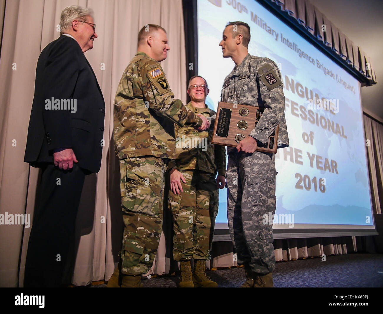 US Army National Guard awards and promotion presentation ceremony Stock ...