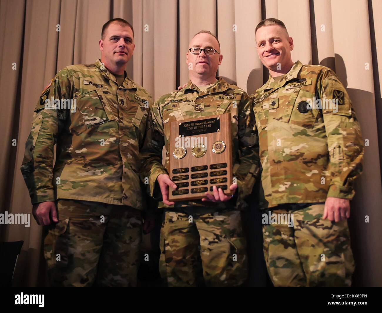 US Army National Guard awards and promotion presentation ceremony Stock ...