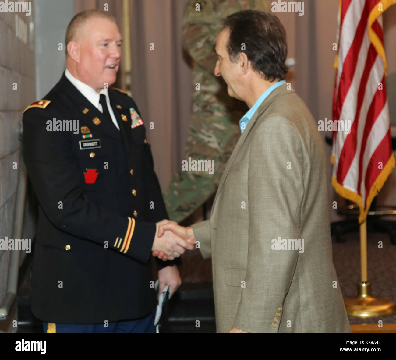 US military National Guard awards and promotion ceremony Stock Photo ...