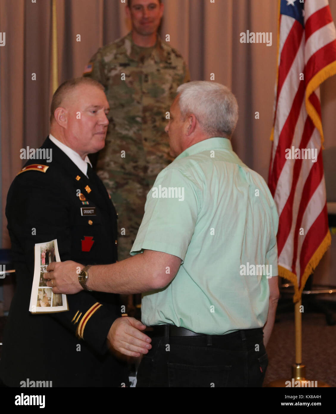 US military National Guard awards and promotion ceremony Stock Photo ...