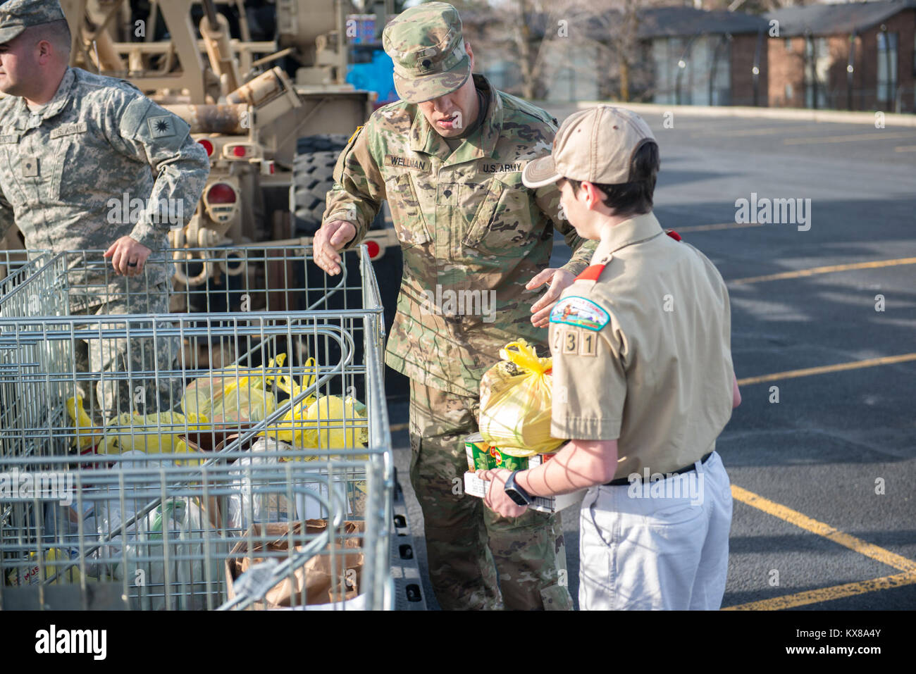 The Utah National Guard, local Boy Scout troops, and community members ...