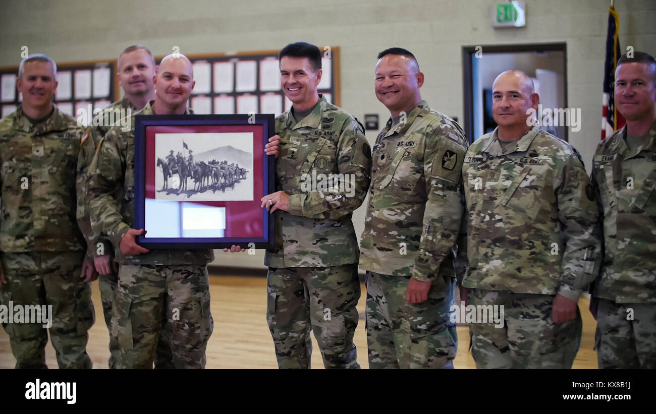 US military National Guard awards and promotion presentation ceremony ...