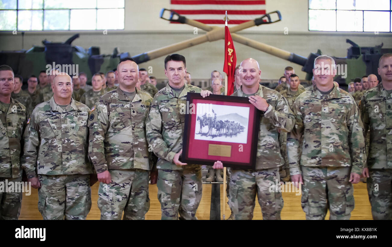 US military National Guard awards and promotion presentation ceremony ...
