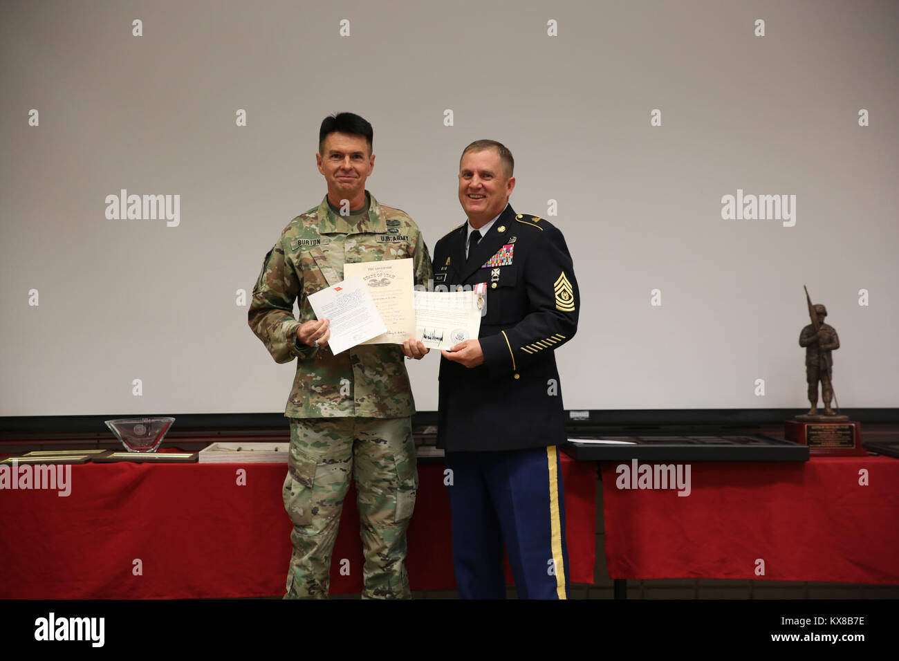 US military National Guard awards and promotion ceremony Stock Photo ...