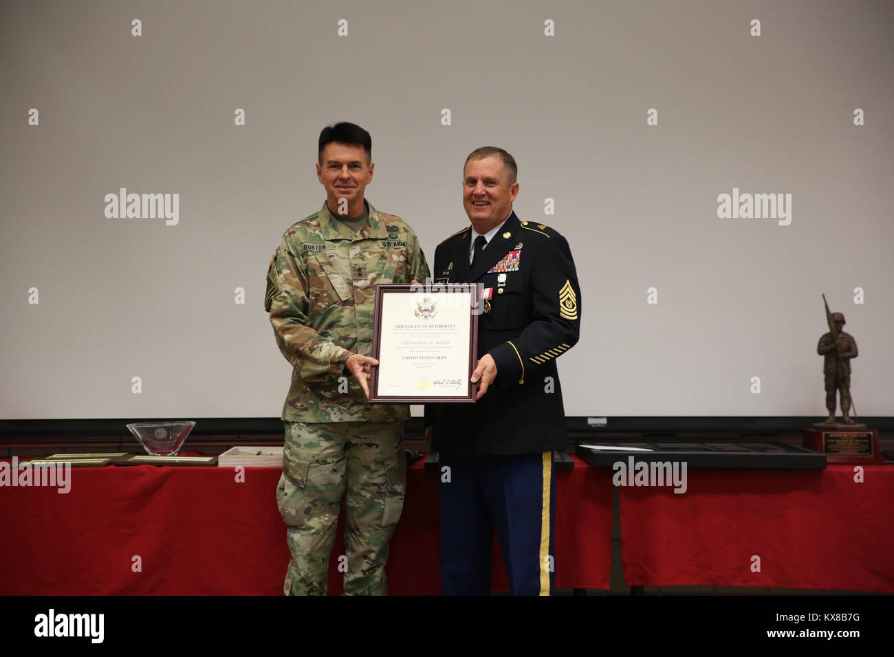 US military National Guard awards and promotion ceremony Stock Photo ...
