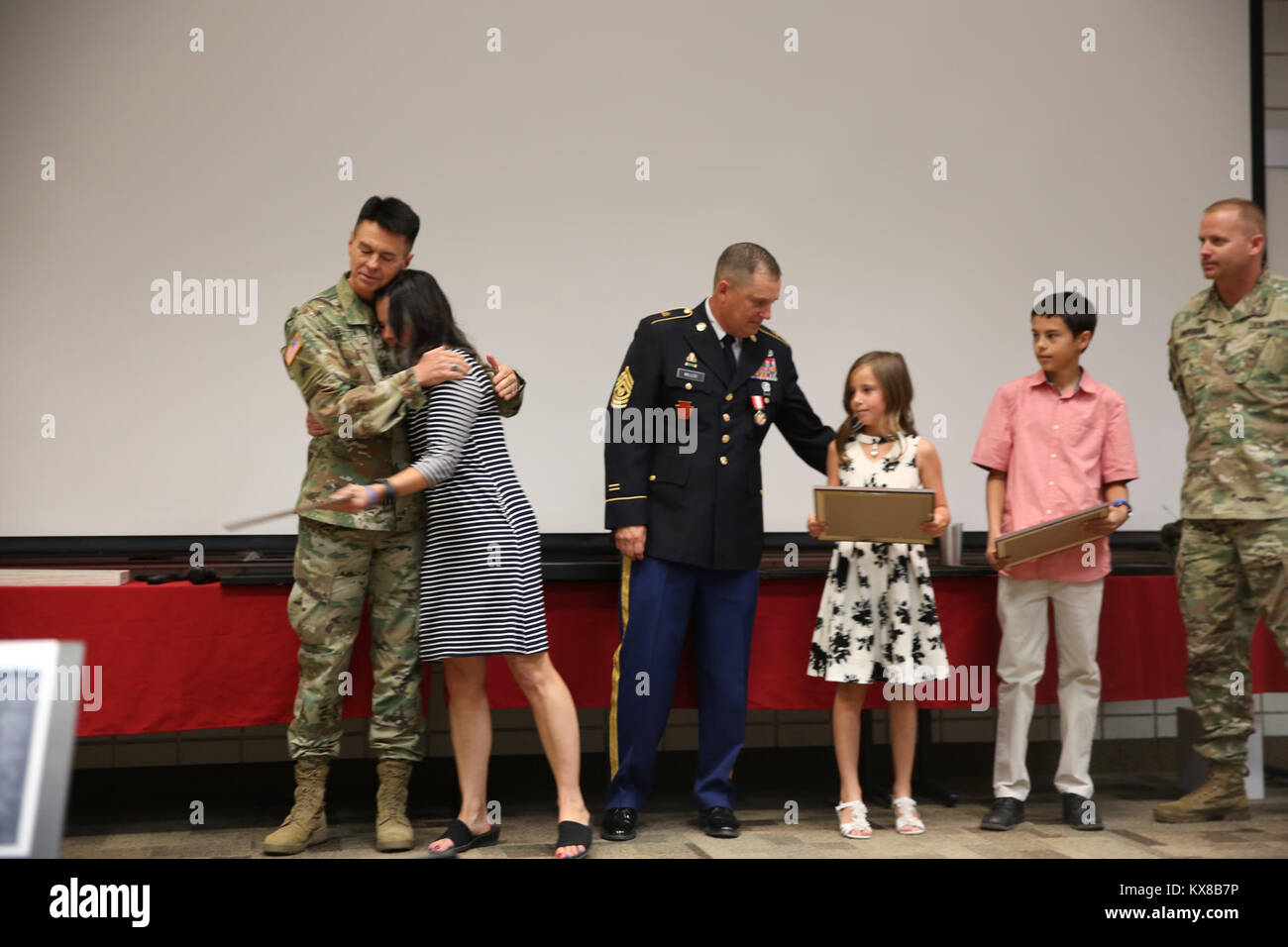 US military National Guard awards and promotion ceremony Stock Photo ...