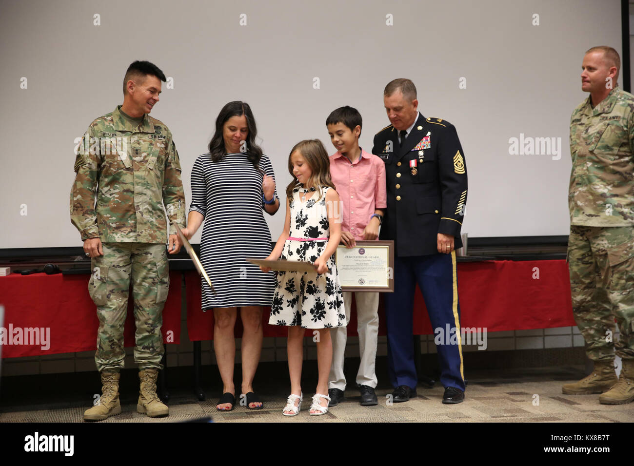 US military National Guard awards and promotion ceremony Stock Photo ...