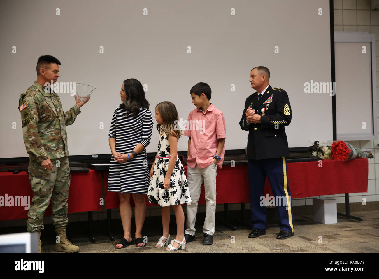 US military National Guard awards and promotion ceremony Stock Photo ...