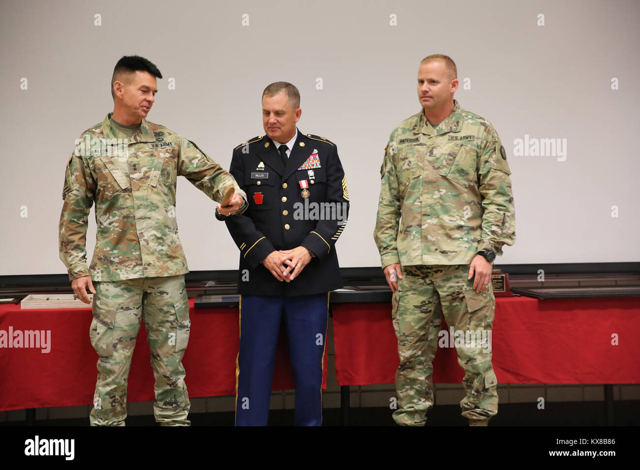 US military National Guard awards and promotion ceremony Stock Photo ...