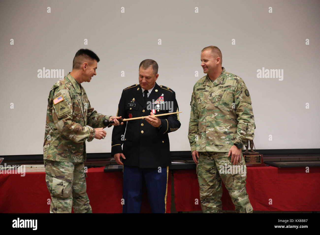 US military National Guard awards and promotion ceremony Stock Photo ...