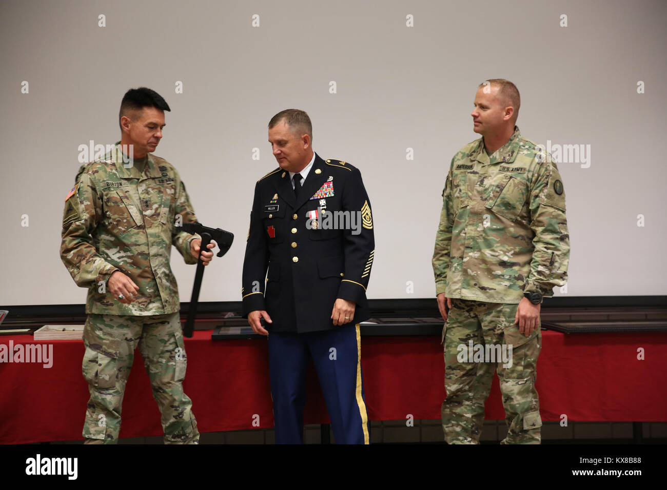 US military National Guard awards and promotion ceremony Stock Photo ...